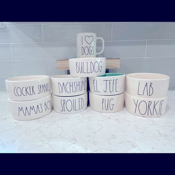 Rae Dunn | Dog | Rae Dunn 6 Dog Food Bowl Lab Cocker Spaniel Puppy Chow ...